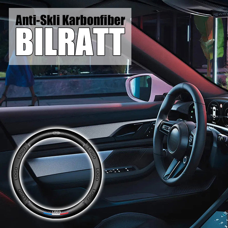 Anti-Skli Karbonfiber Bilratt/Anti-slip carbon fiber car steering whee ...