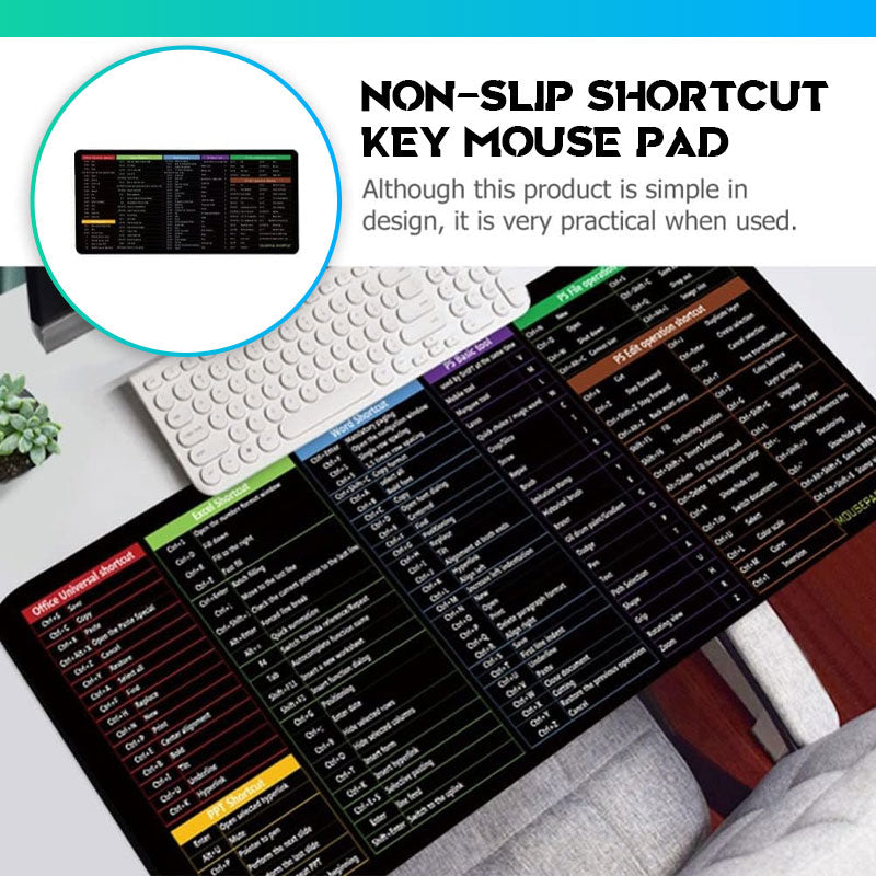 Non-Slip Shortcut Key Mouse Pad – Carkur