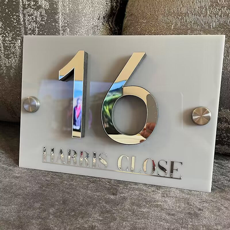 Personalized Acrylic House 3D House Number Sign – Carkur