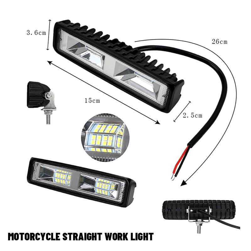 Motorcycle Straight Work Light – Carkur