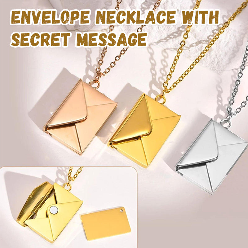 Envelope Necklace with Secret Message – Carkur