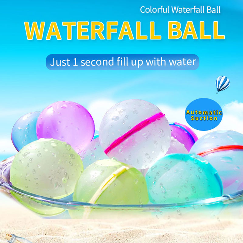 Reusable Water Balls Automatic Suction Splash Bomb Balls Swimming Pool ...